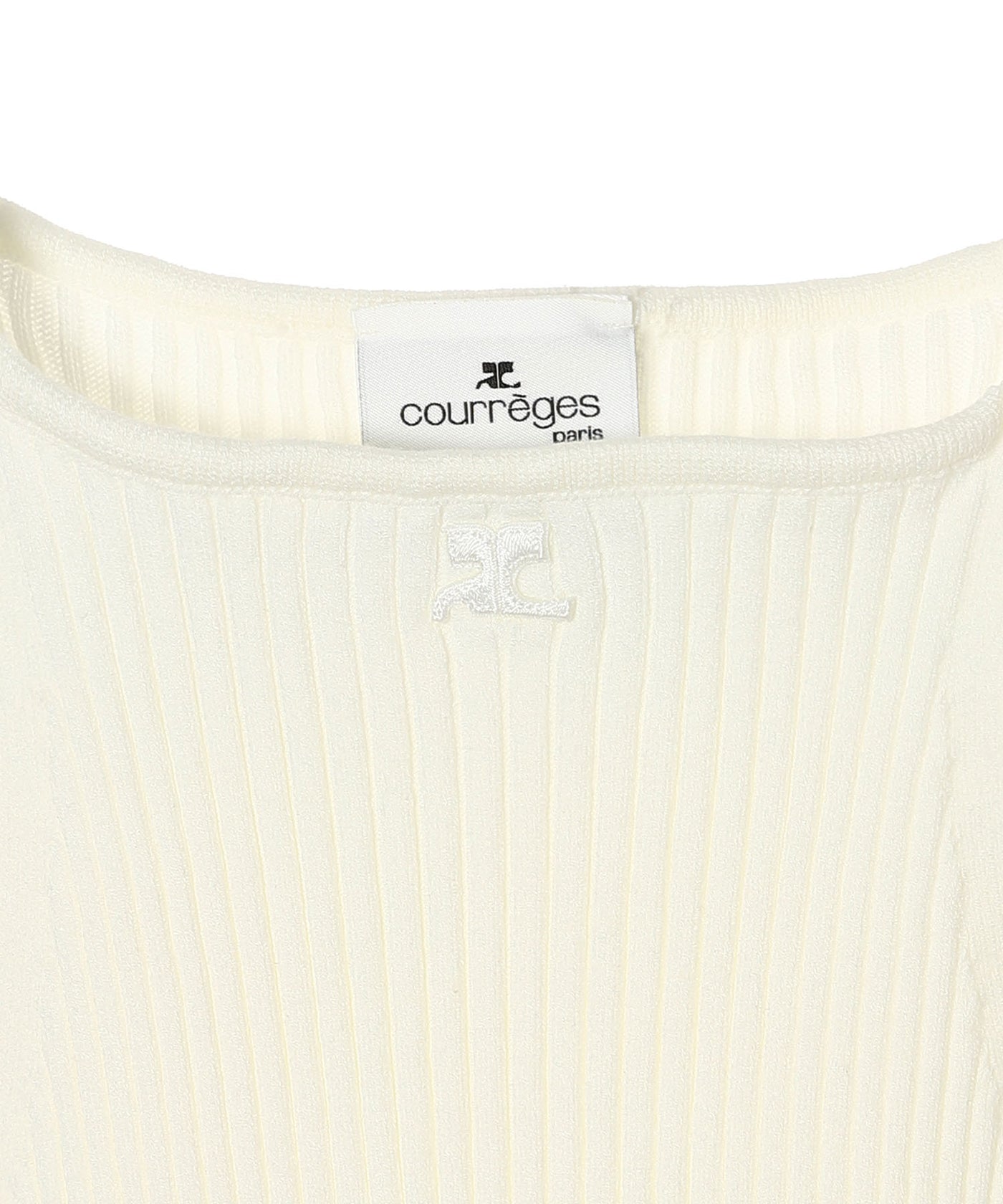 クレージュ(courrèges)|Pointy Buckle Rib Knit Top クレージュ(courrèges)|Pointy Buckle Rib Knit Top