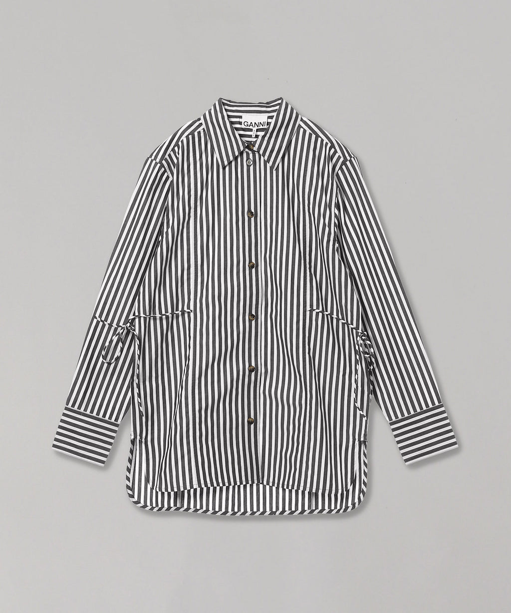 ガニー(GANNI)|Stripe Cotton Oversized Tie String Shirt ガニー(GANNI)|Stripe Cotton Oversized Tie String Shirt